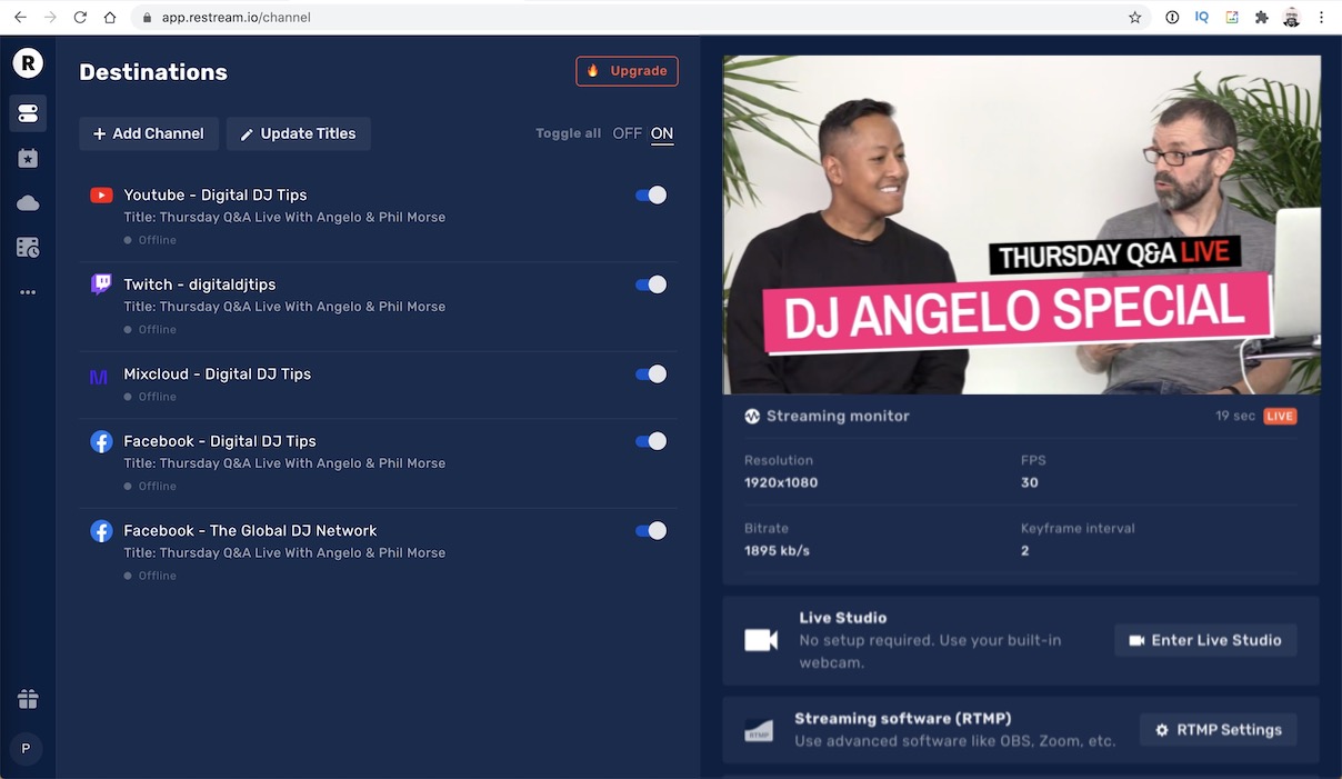Restream Multistream Service Review - Digital DJ Tips